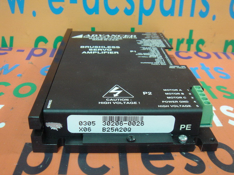 ADVANCED MOTION CONTROLS X06 B25A20Q BRUSHLESS SERVO AMPLIFIER - PLC DCS SERVO Control MOTOR ...